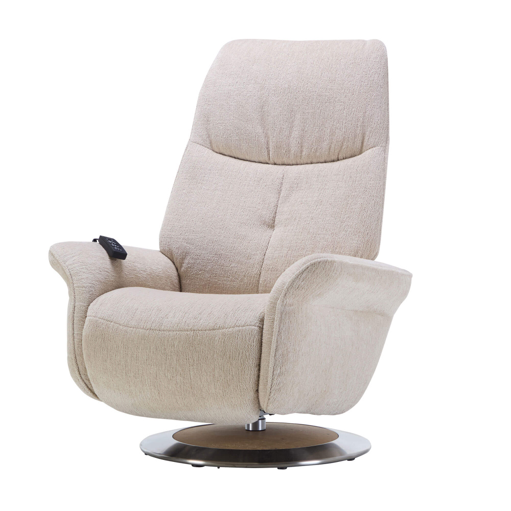 Himolla Loona Small Cream Fabric Electric Recliner Chair | Housing Units