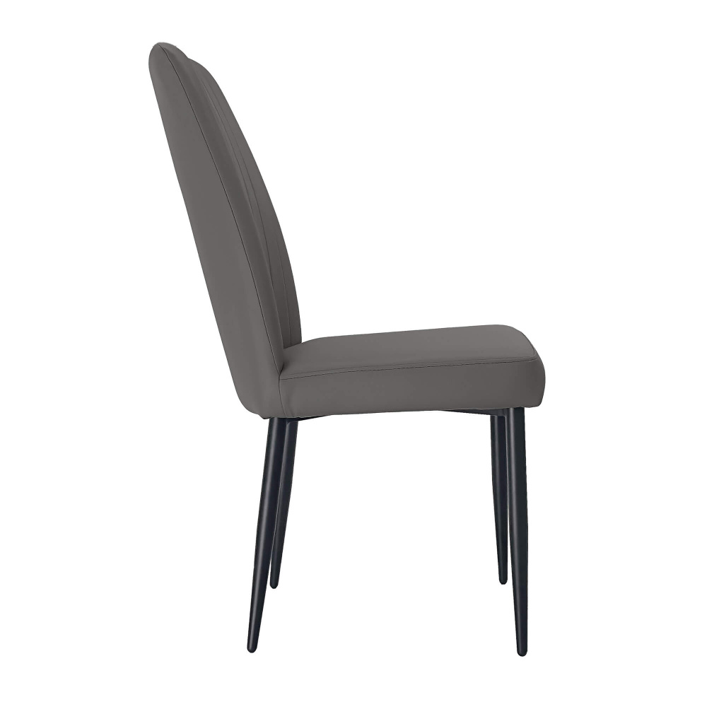 Piero Dark Grey Faux Leather Dining Chair | Housing Units