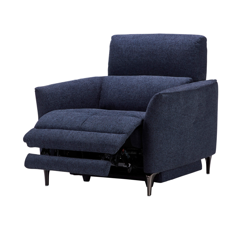 Alicia Blue Fabric Electric Recliner Armchair | Housing Units