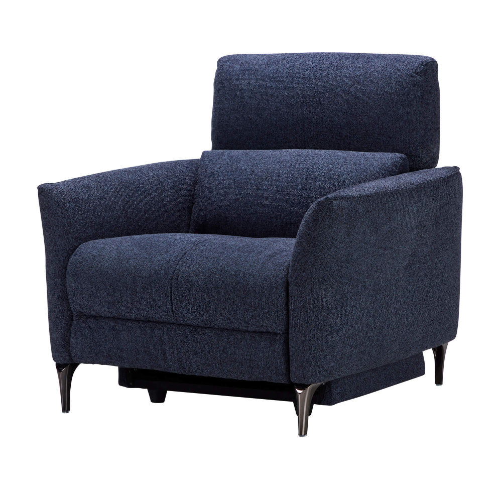 Alicia Blue Fabric Electric Recliner Armchair | Housing Units
