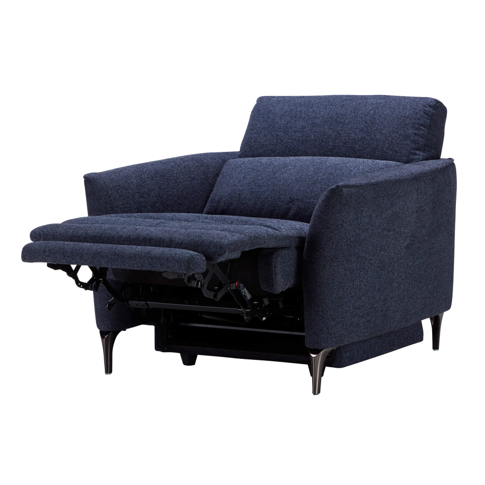 Alicia Blue Fabric Electric Recliner Armchair | Housing Units