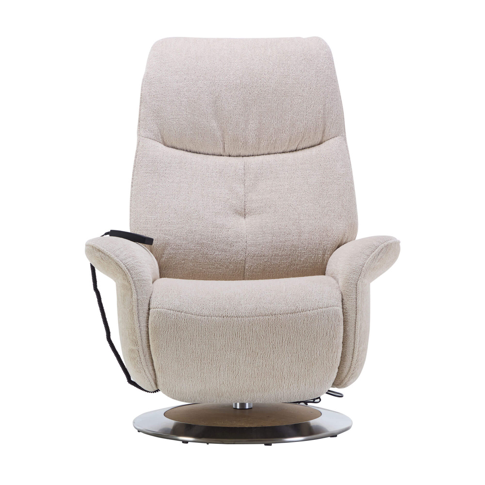 Himolla Loona Small Cream Fabric Electric Recliner Chair | Housing Units