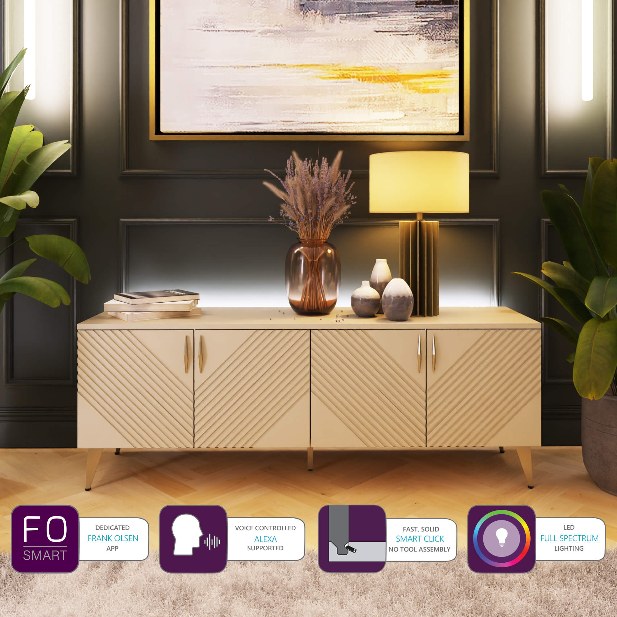 Frank Olsen Ava White TV Unit