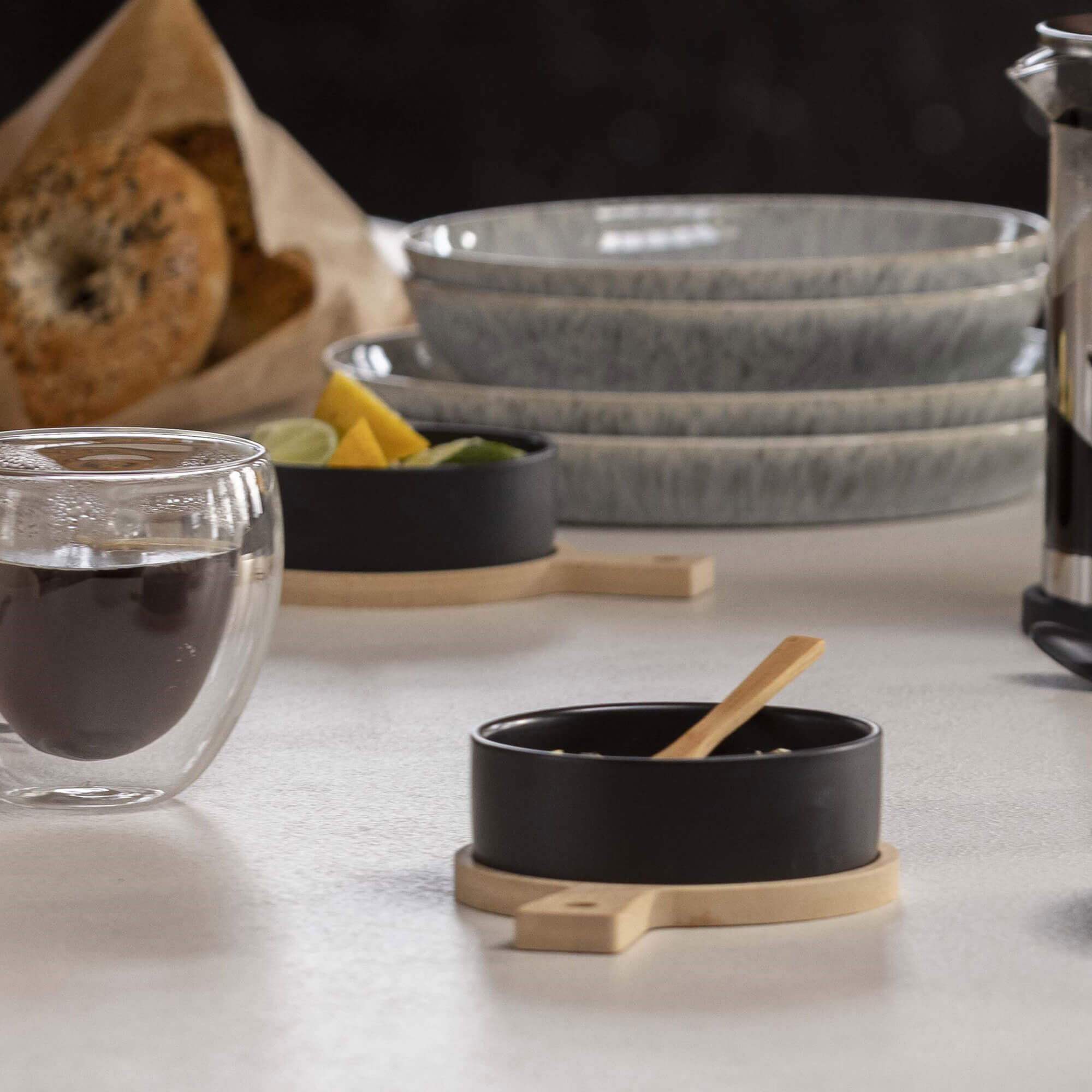 Moritz & Moritz Black 6 Piece Tapas Serving Set