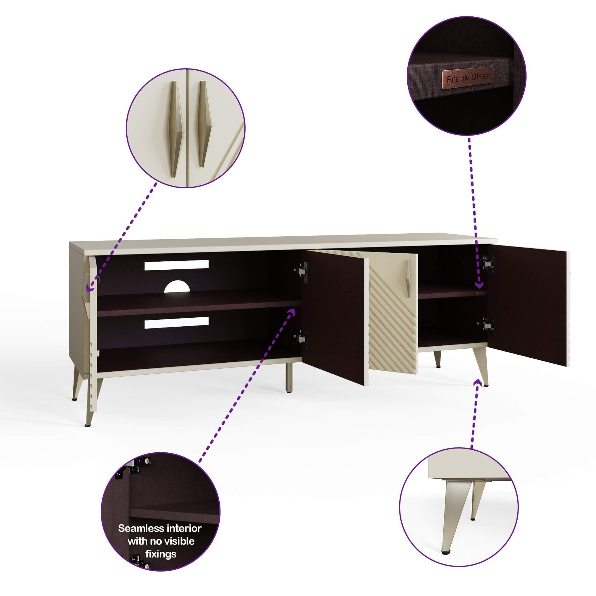 Frank Olsen Ava White TV Unit