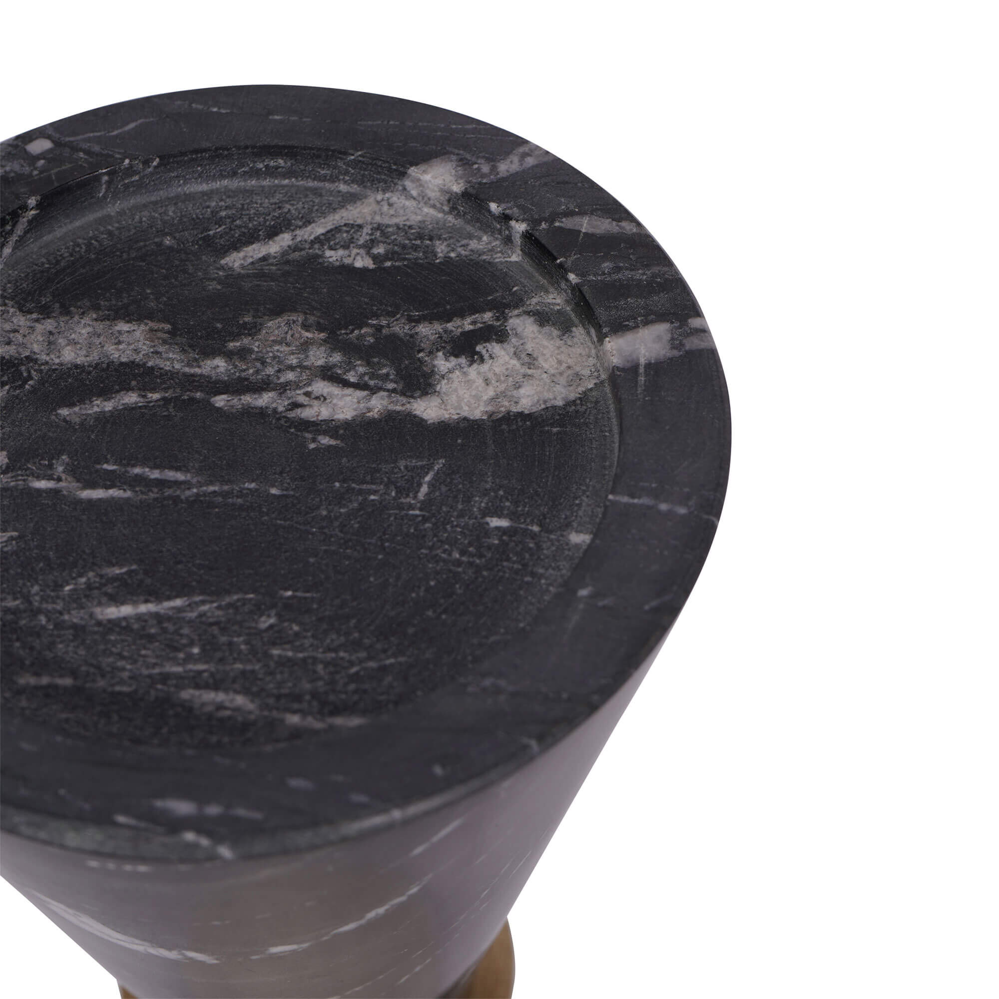 Libra Ravello Black & White Marble Candle Holder