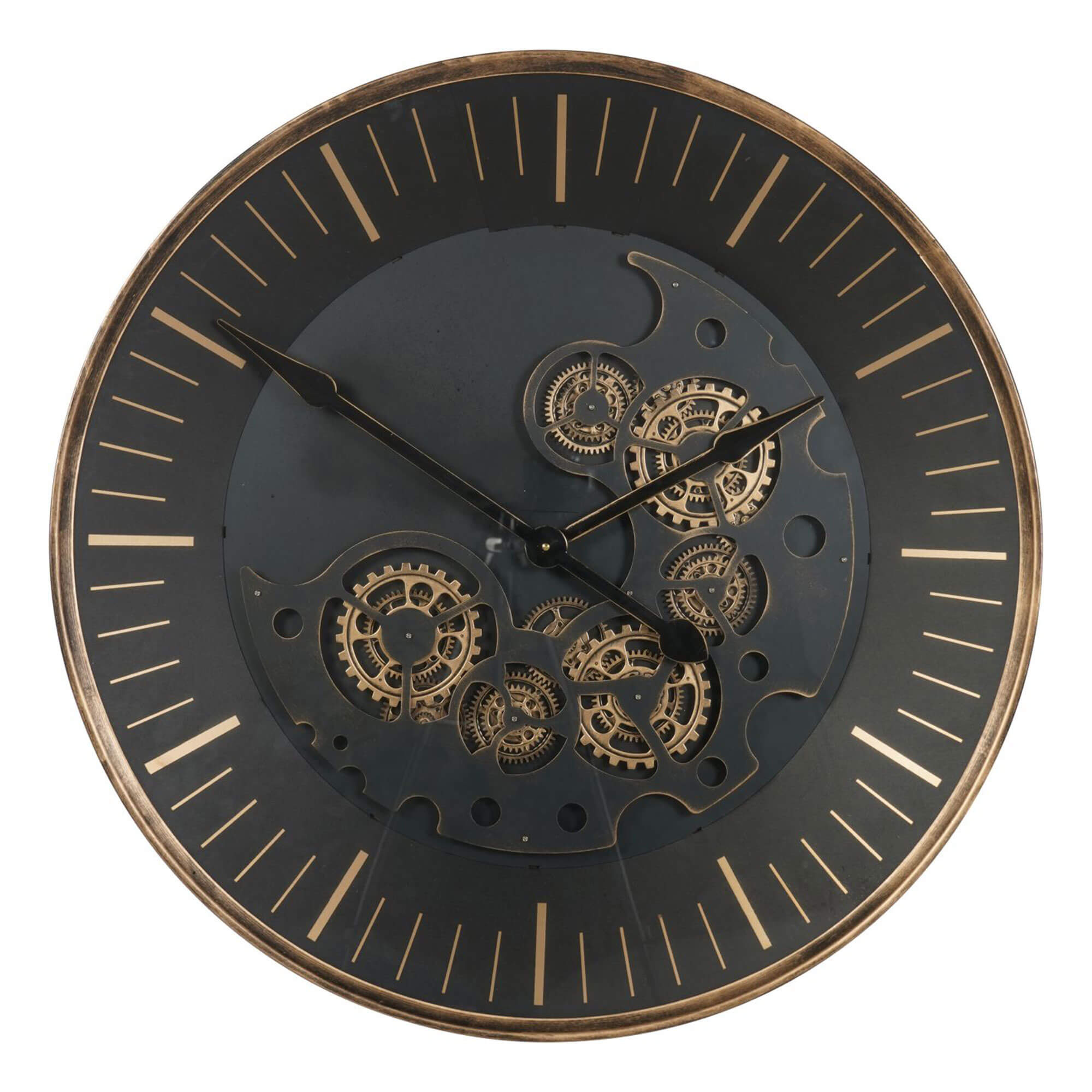 Libra Palladium Wall Clock With Moving Dials