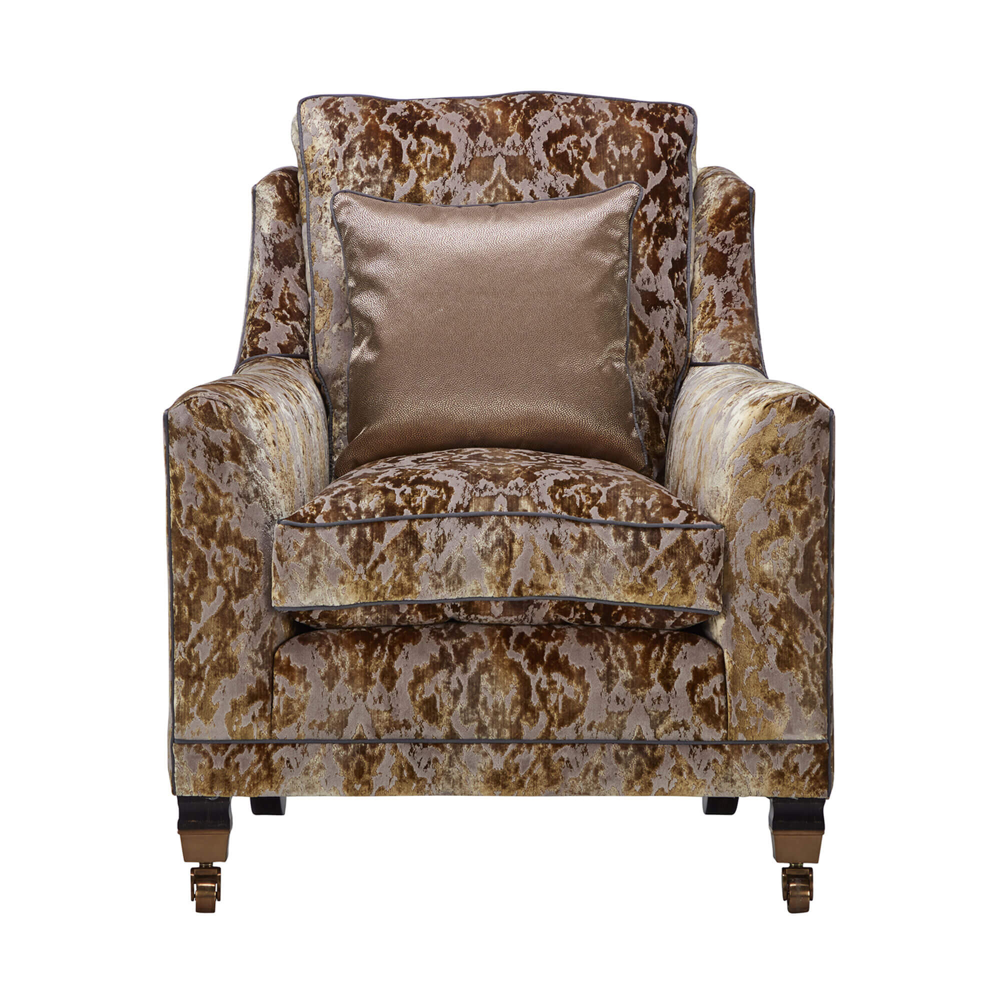 Duresta Horatio Imperial Gold Fabric Armchair