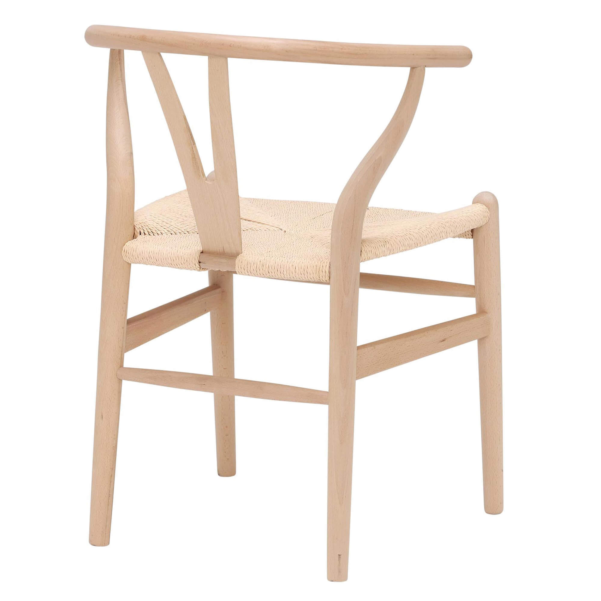 Larvik Natural Wishbone Dining Chair With Woven Cord Seat