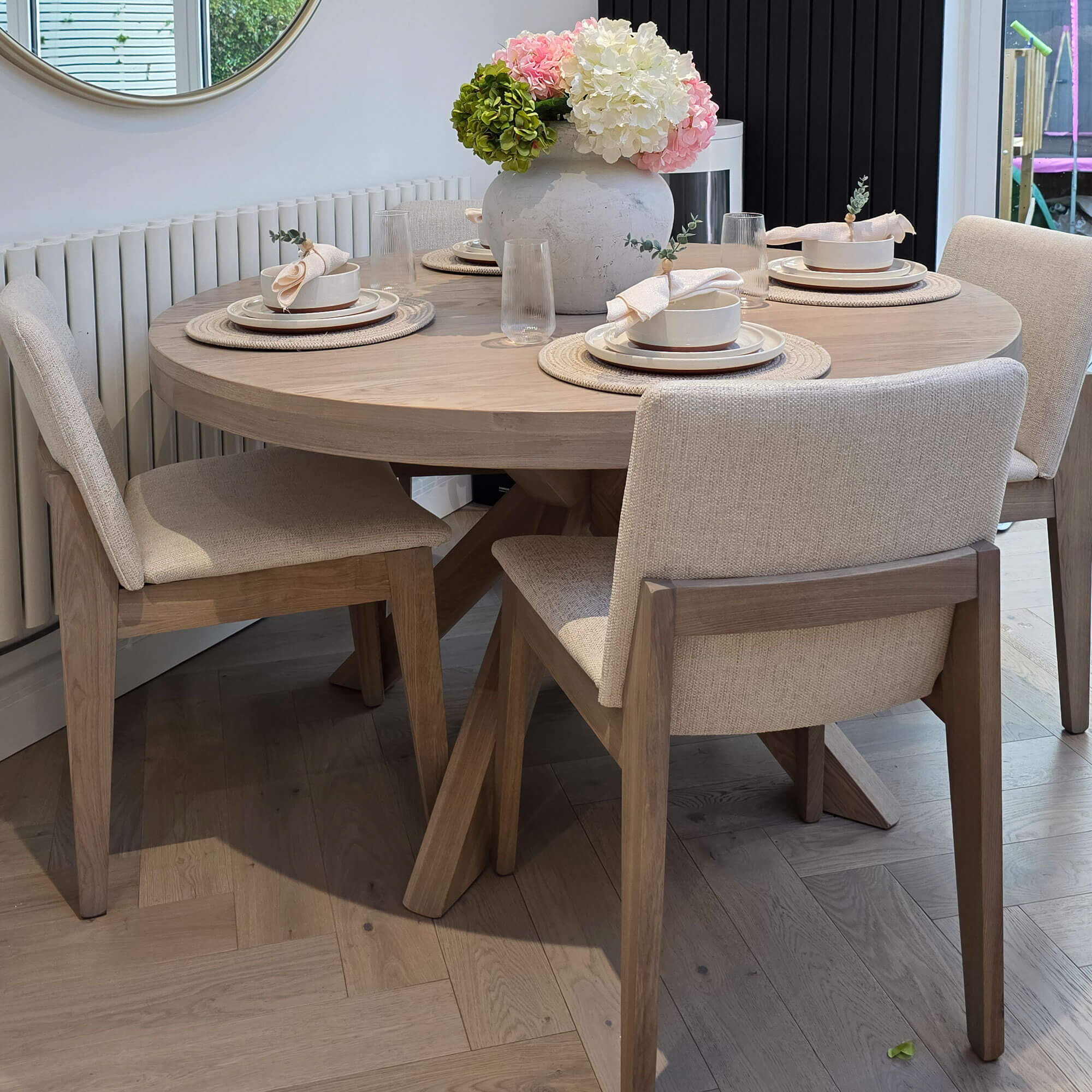 Farrington Round Oak Dining Table