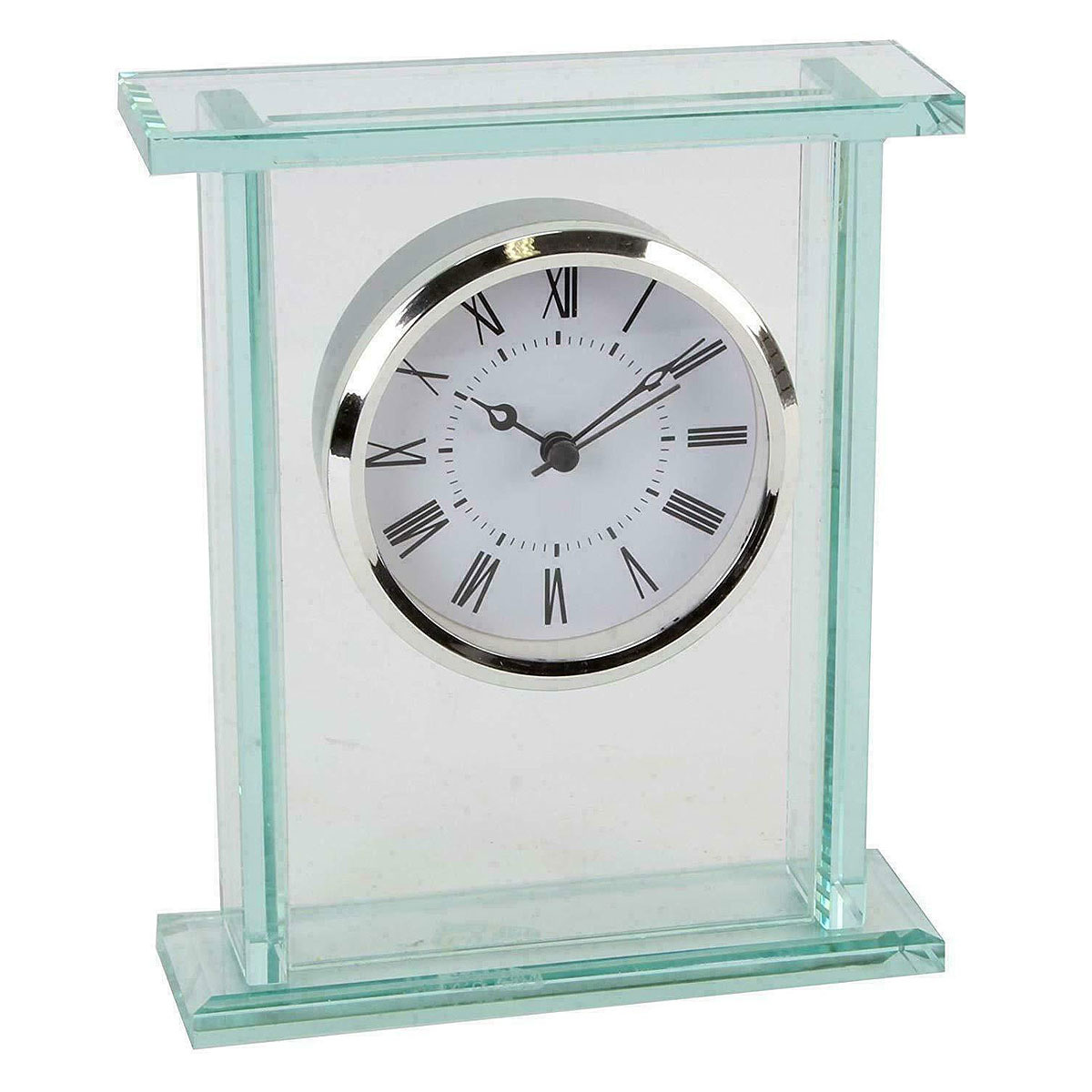 Glass Bezel Mantel Clock
