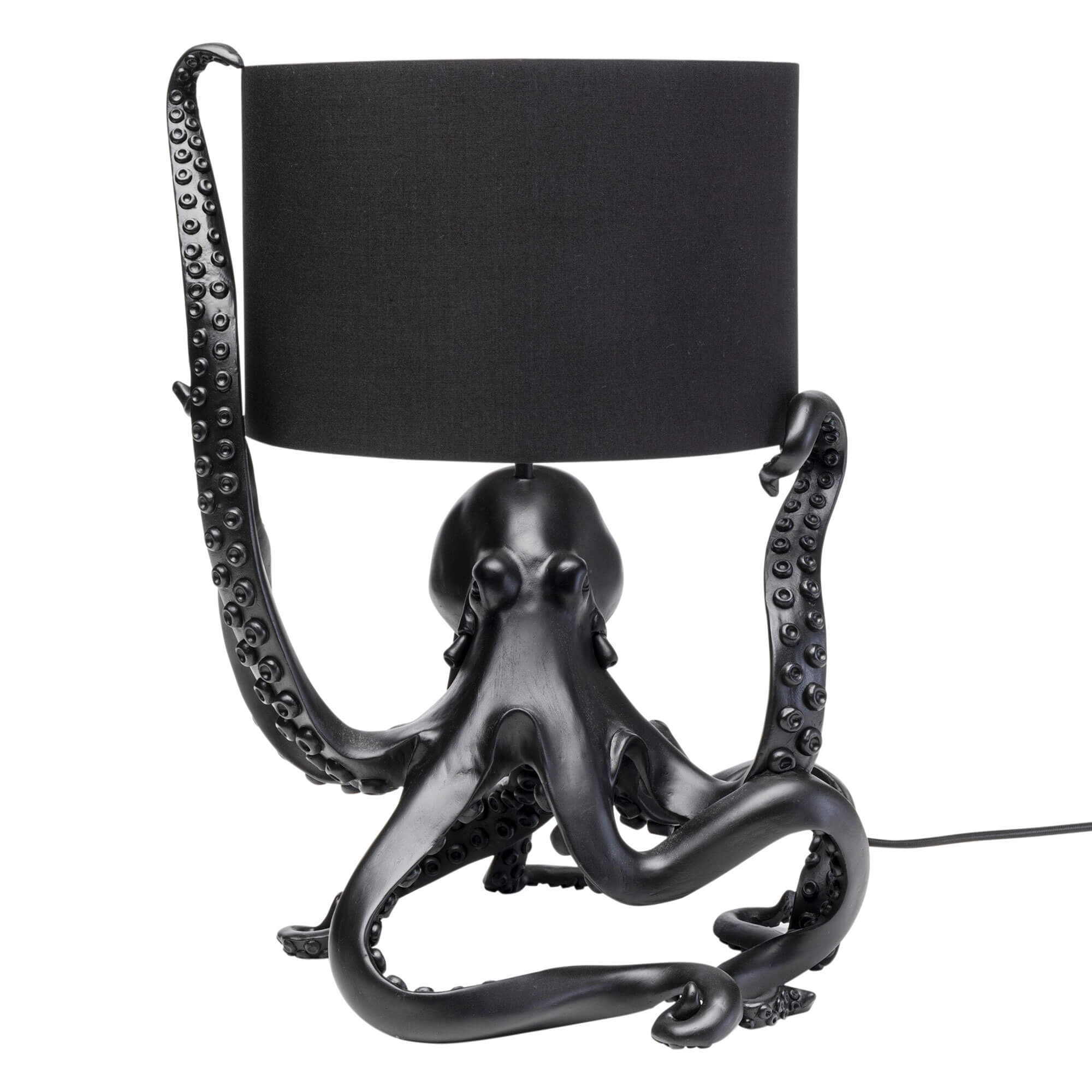 Black Octopus Table Lamp With Shade