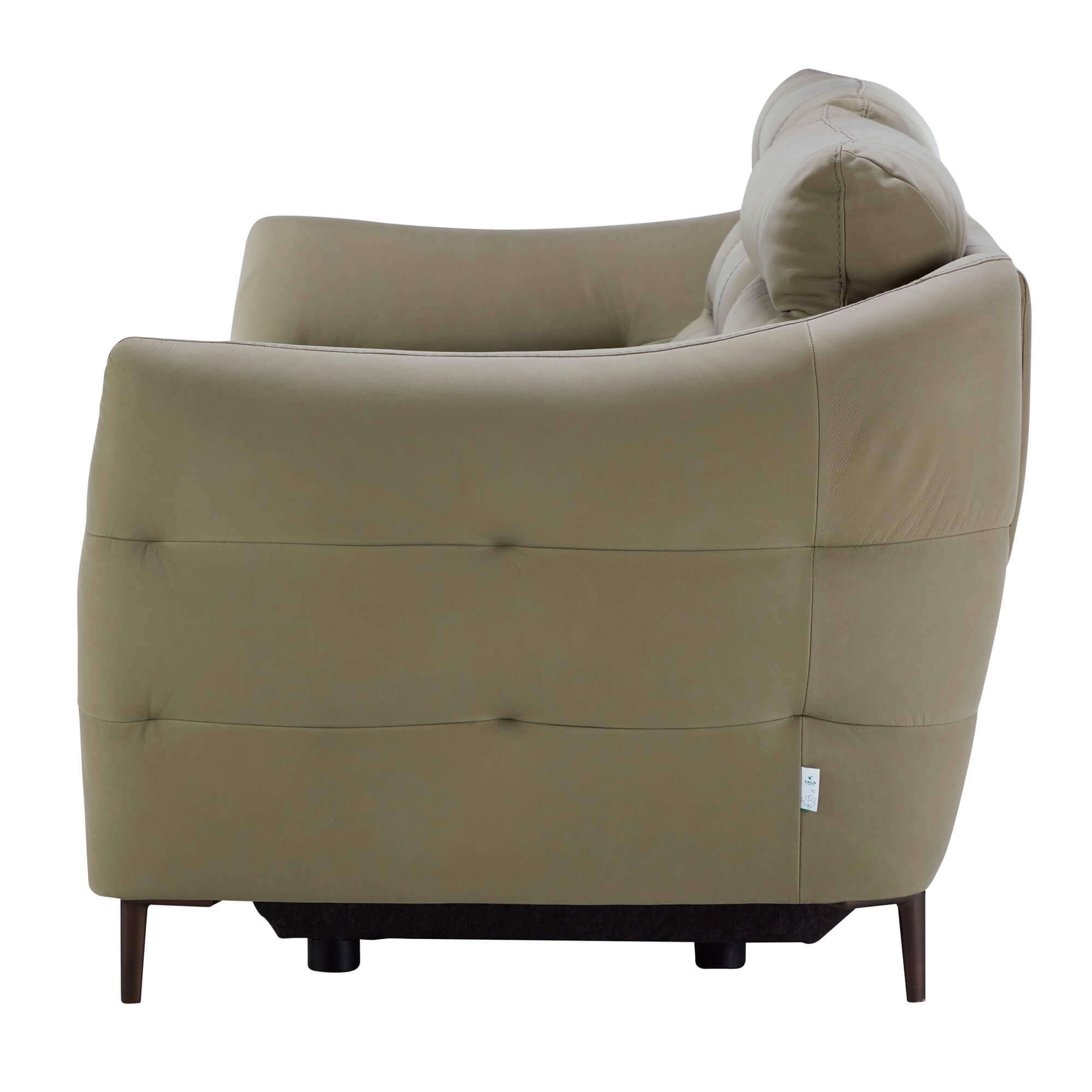 Carrera Moss Green Leather Maxi Electric Recliner Sofa