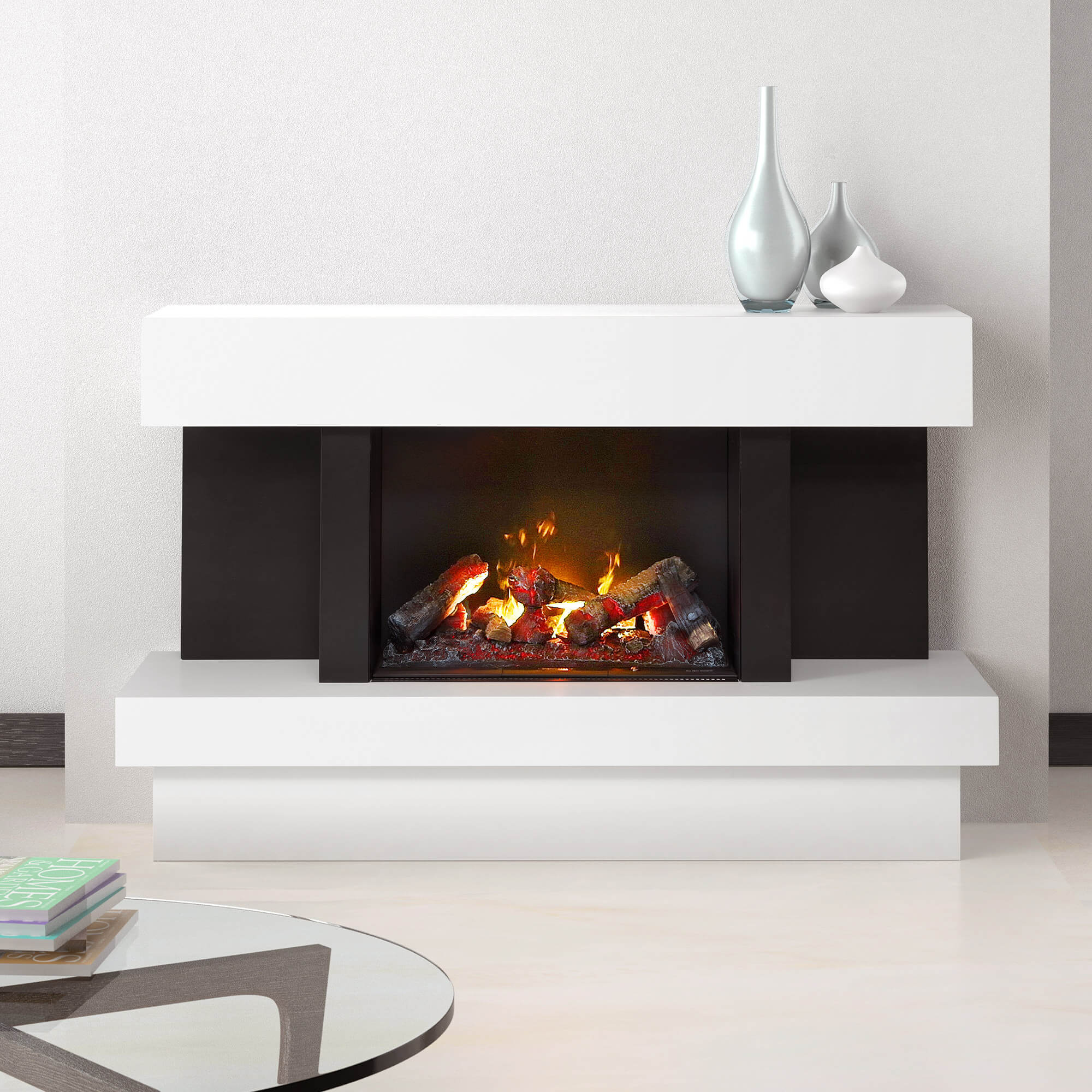 Dimplex Talia White Optimyst Electric Fire Suite