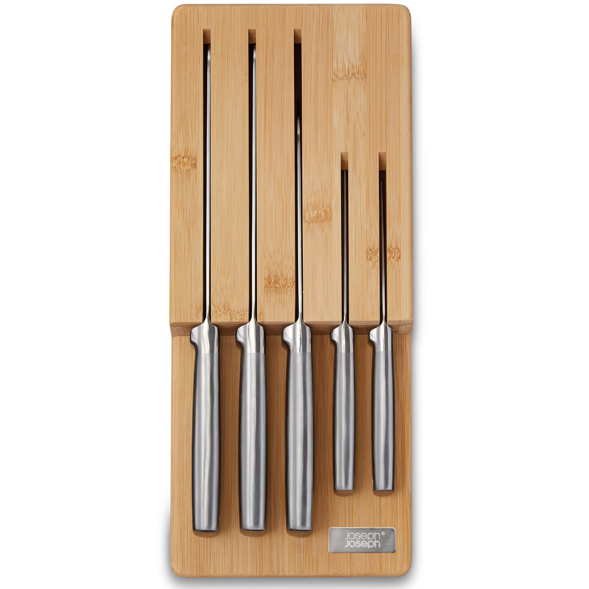 Joseph Joseph Elevate Steel Knife Set with Bamboo Drawer Storage Block
