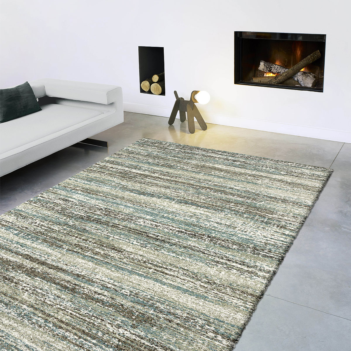 Mehari Blue & Grey 160cm x 230cm Rug
