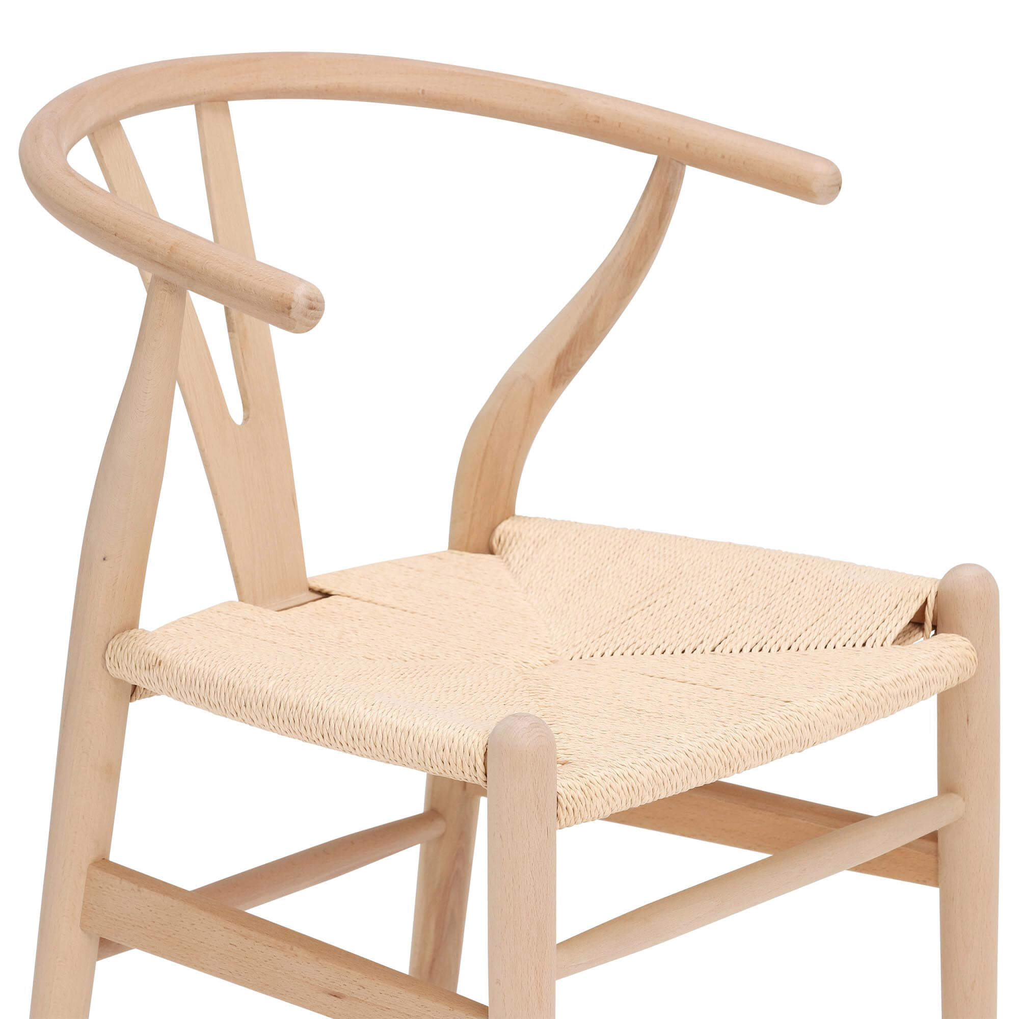Larvik Natural Wishbone Dining Chair With Woven Cord Seat