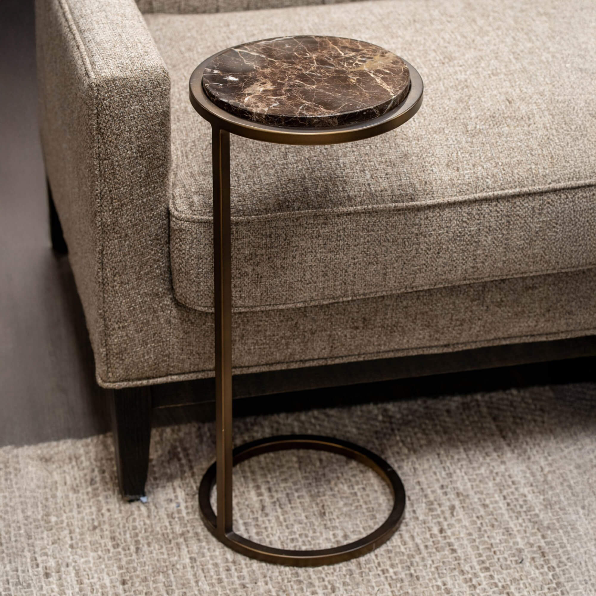 brown marble side table