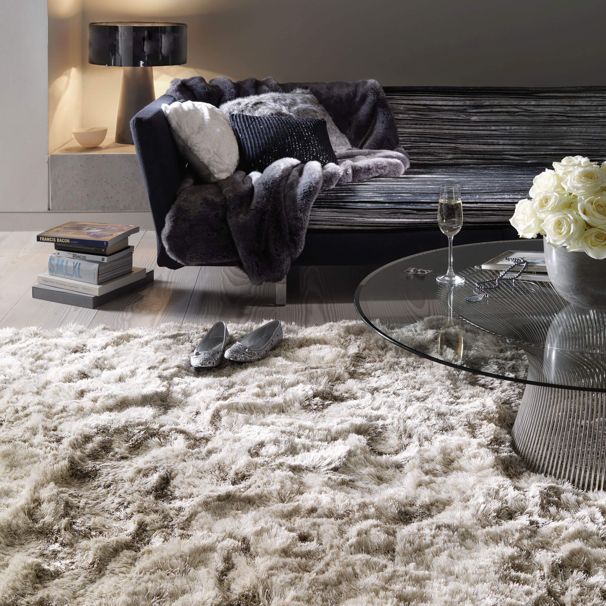 Plush Shaggy Sand Rug Collection