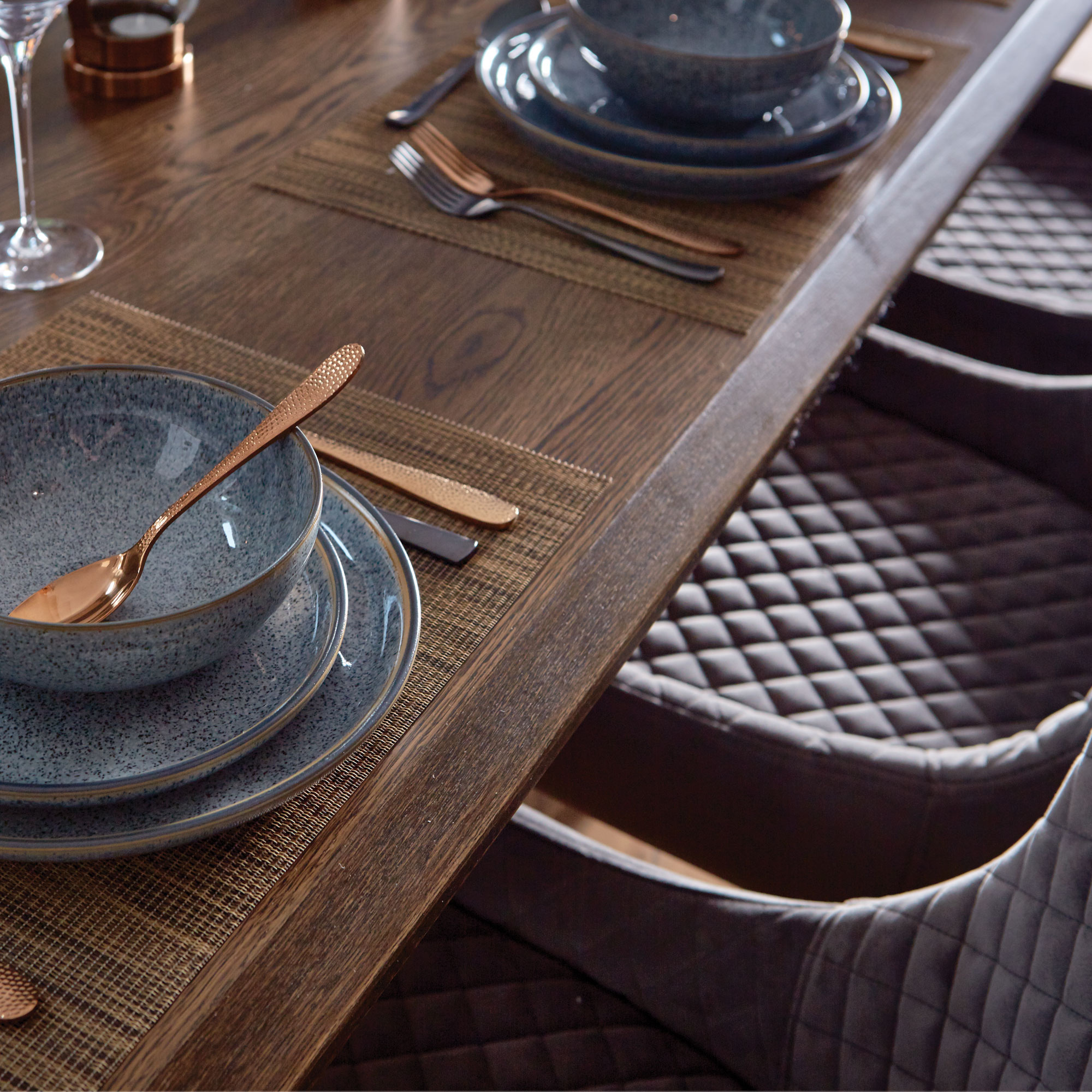 Bronx 200cm Dining Table & 8 Bronx Brown Faux Leather Chairs