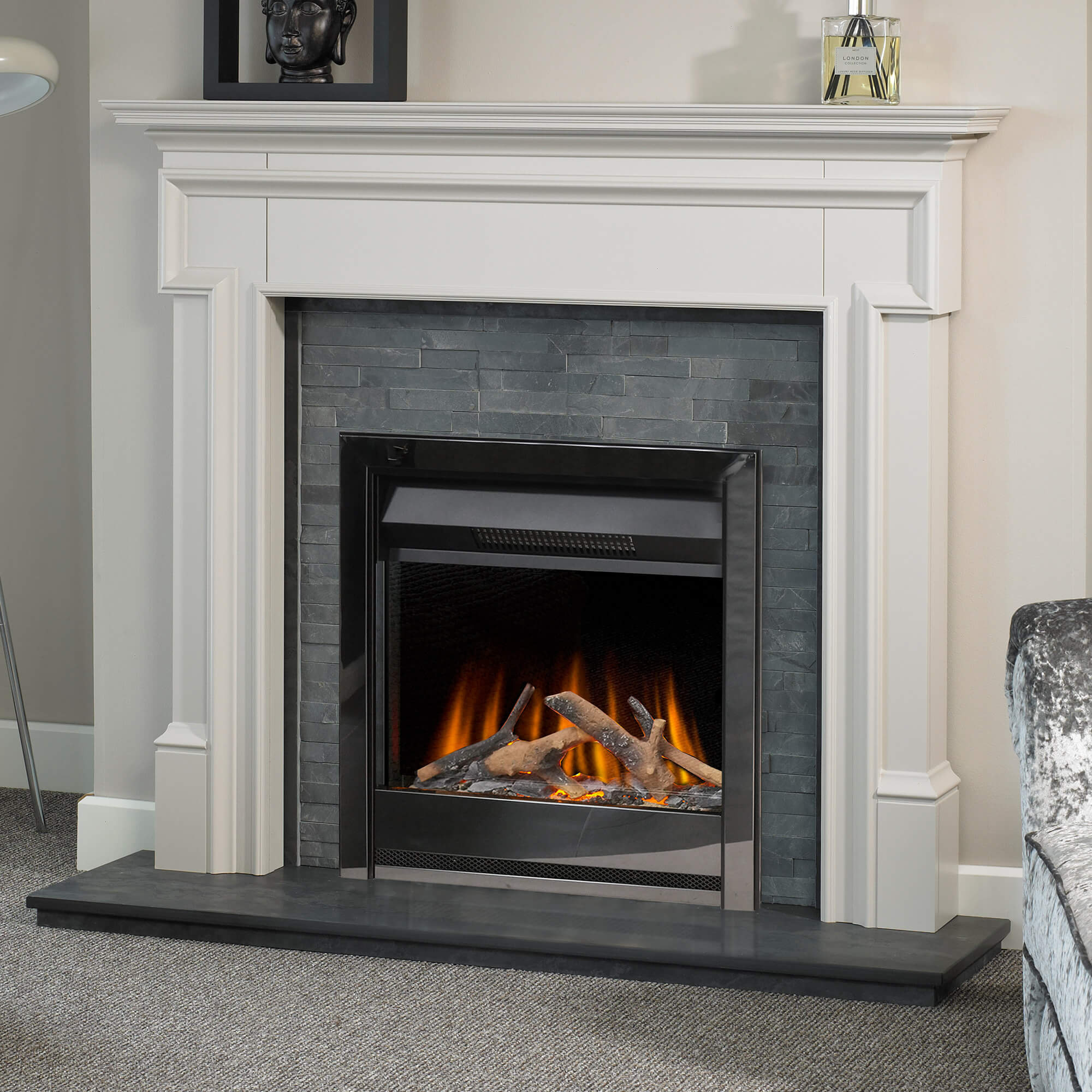 Evonic Fires Argenta 22 Nickel Inset Electric Fire