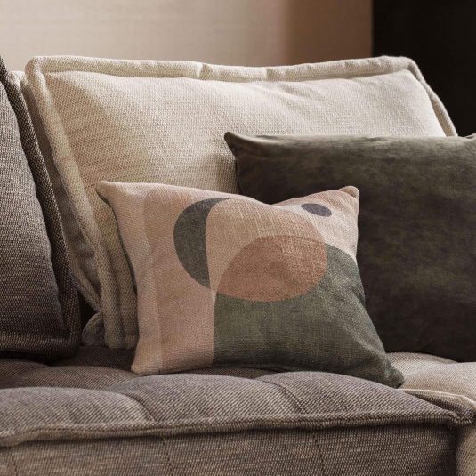 Scatter Box Mid Century Geo Green Cushion