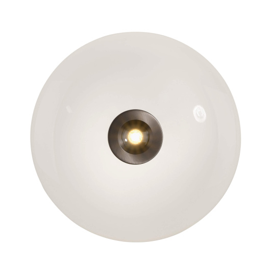 Verre Dark Brown & Opal Glass Flush Ceiling And Wall Light